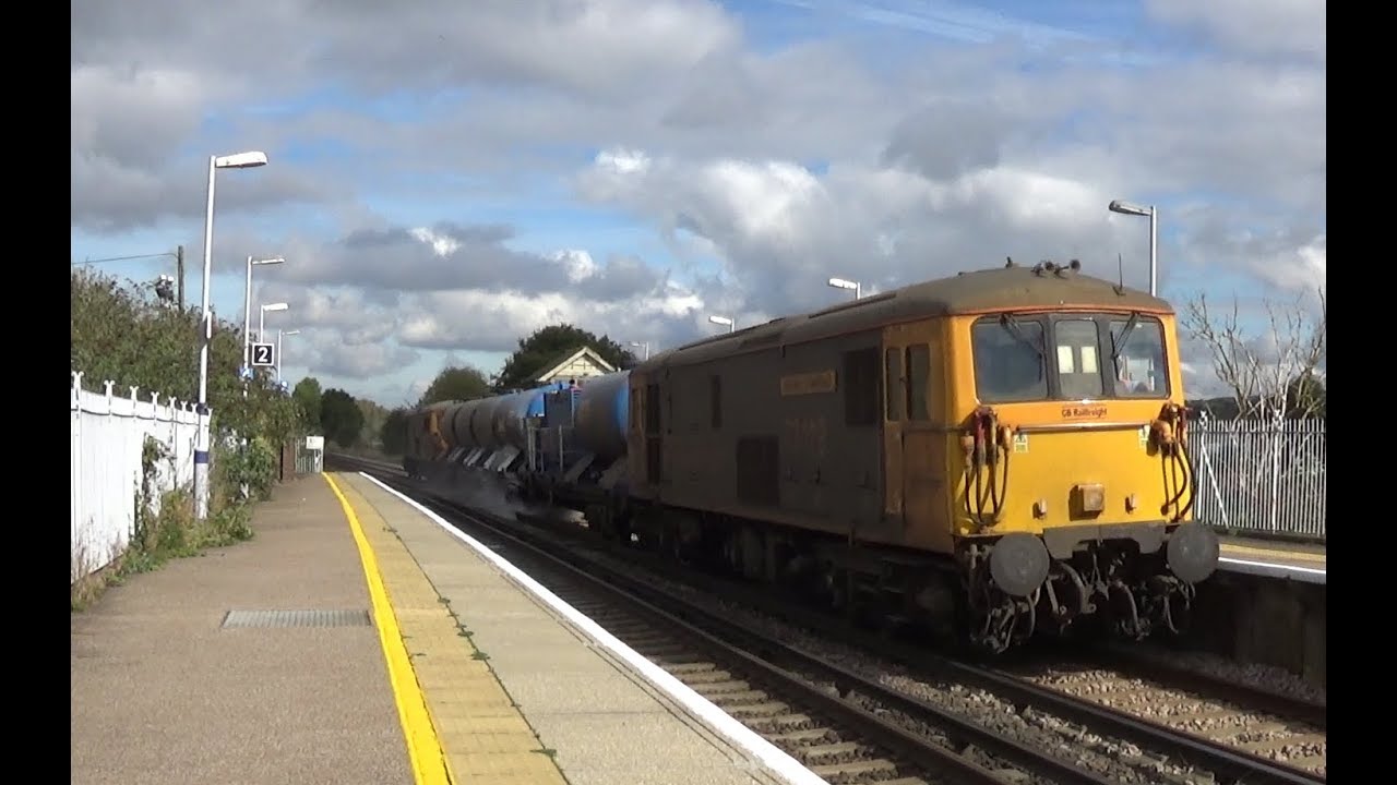 Class 73 GBRF Rail Head Treatment Train at Wye - YouTube