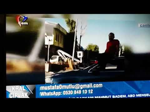 Konyada ayagiyla araba suren manyak