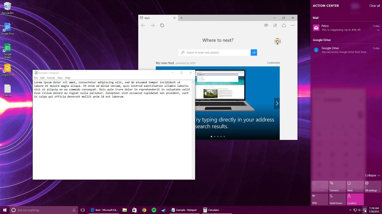 How to open the notification panel in Windows 10 - YouTube