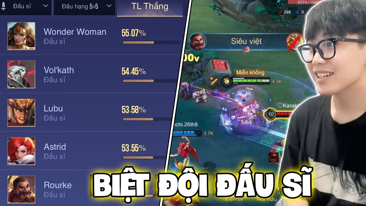 VUX MỘT NGÀY LEO RANK VỚI BIỆT ĐỘI ĐẤU SĨ CÓ TỈ LỆ THẮNG CAO NHẤT LIÊN ...