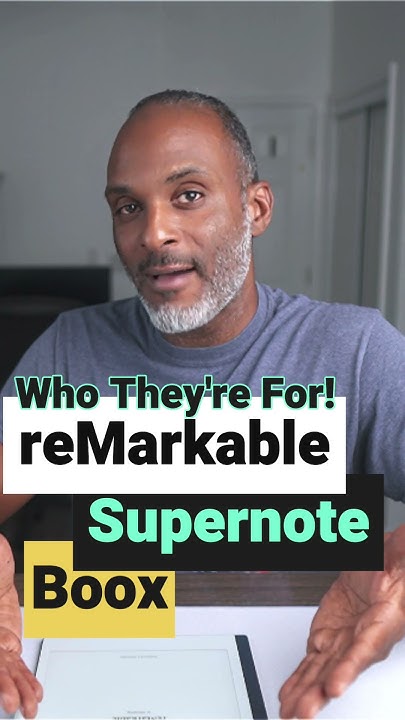 Boox, Supernote, reMarkable: Who They're For, and Why! - YouTube
