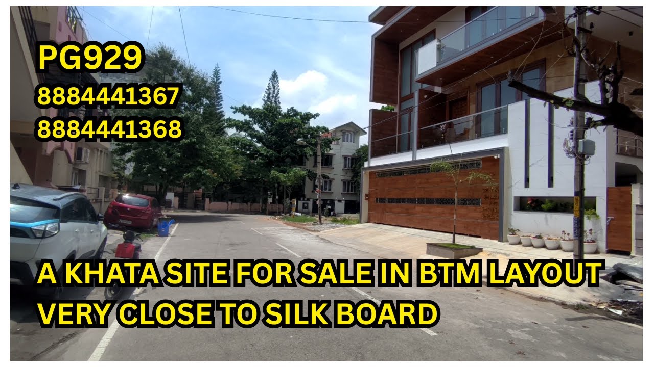 BTM Layout A Khata Site for Sale | PG929 | The Property Guru ...