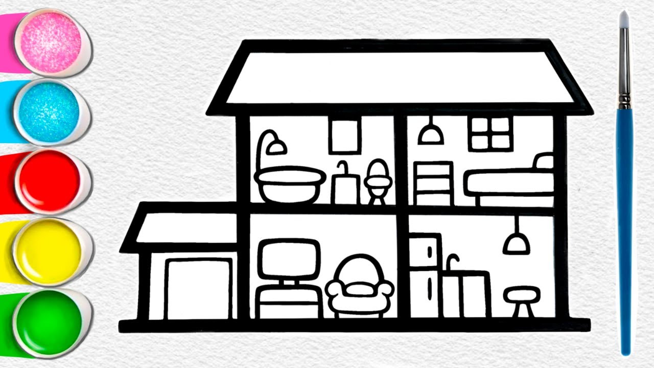 How to Draw a House Rooms – | Easy Drawing | Step-by-Step - YouTube