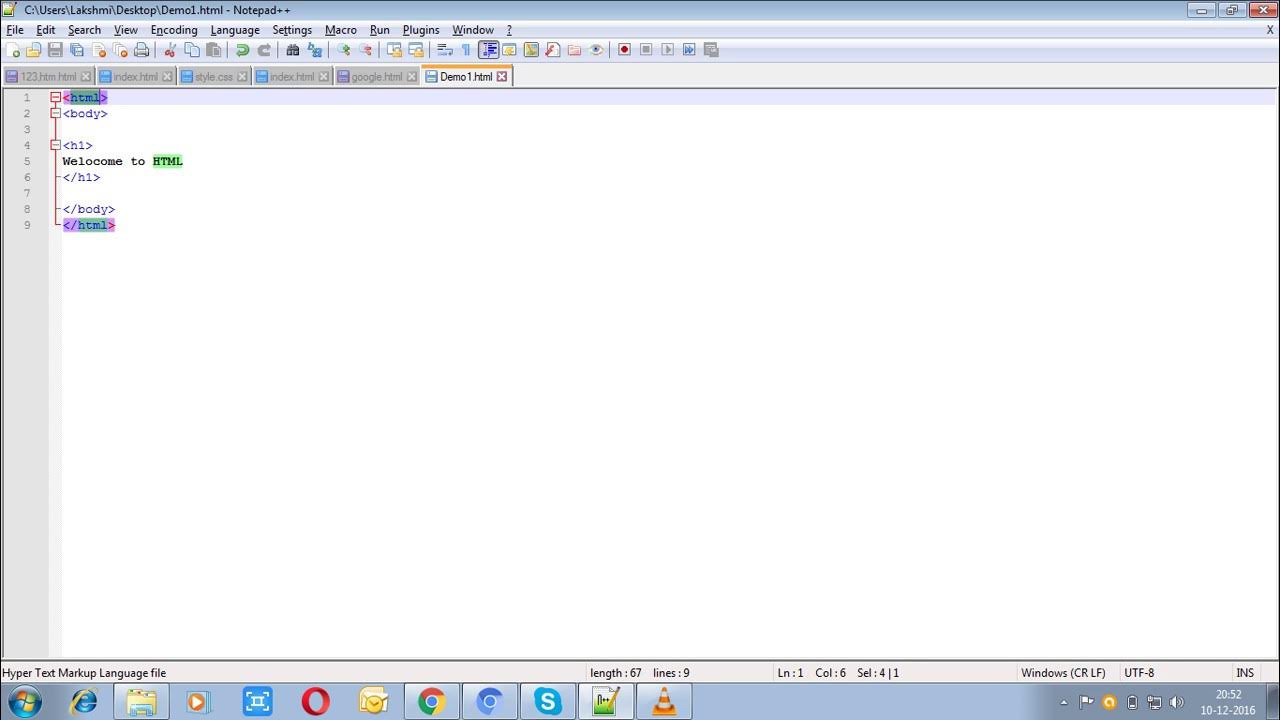 Simple HTML Example - YouTube