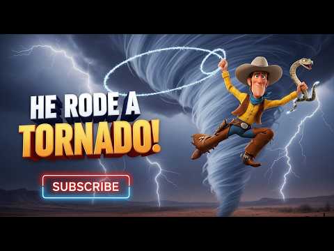 🌪️ Riding a TORNADO? Pecos Bill Style!