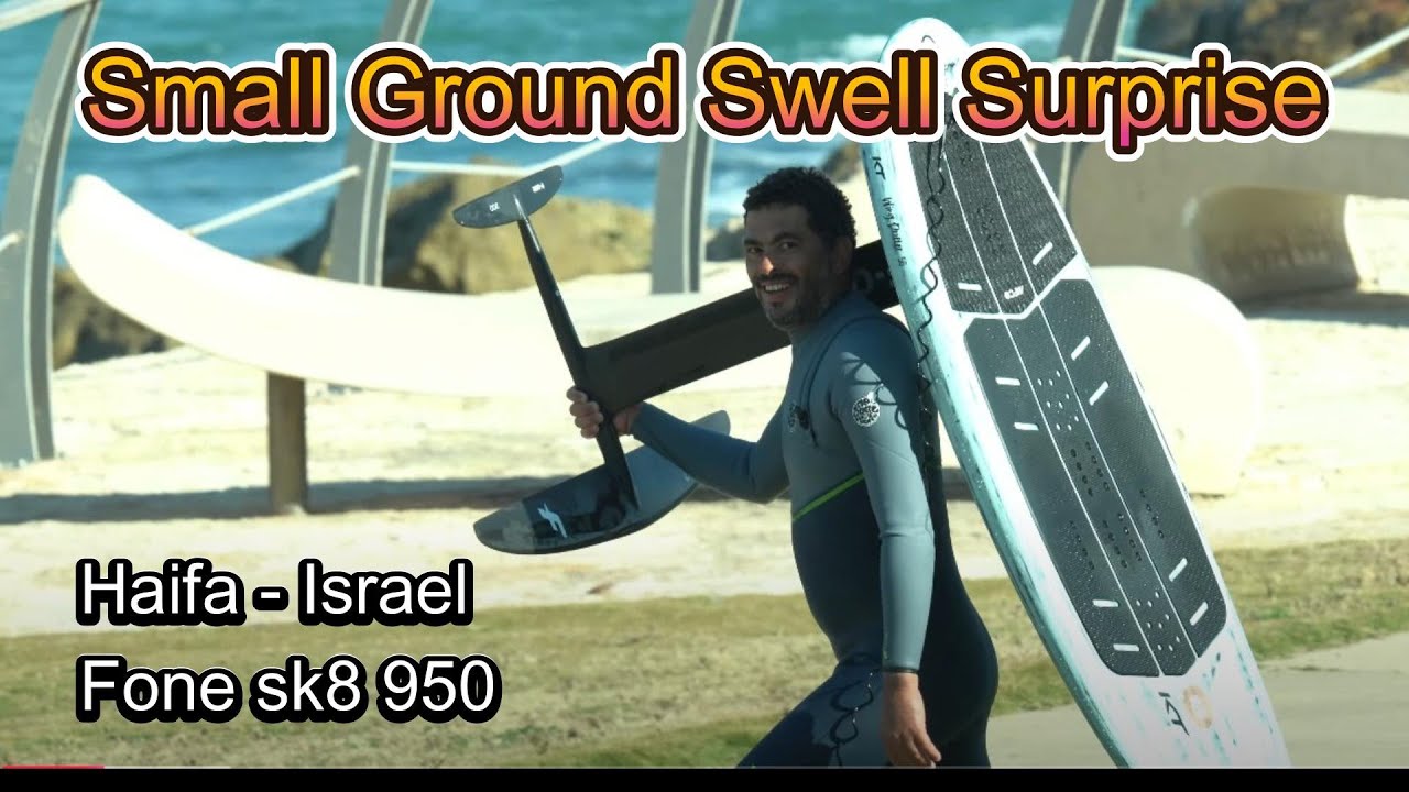 HUNTING SMALL but PERFECT GROUND SWELL - PRONE FOILING - HAIFA ISRAEL ...
