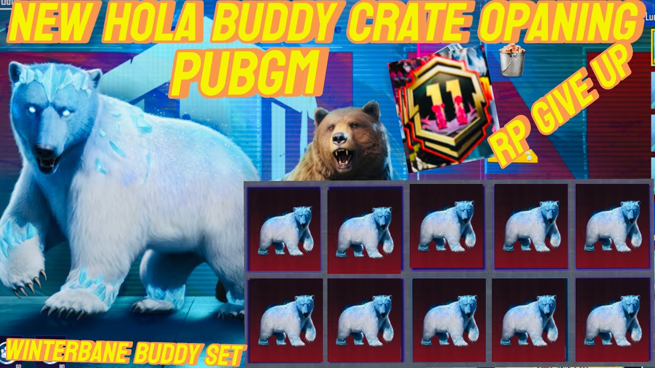 New ultimate Winterbane Buddy Set crate opening PUBGM here - YouTube
