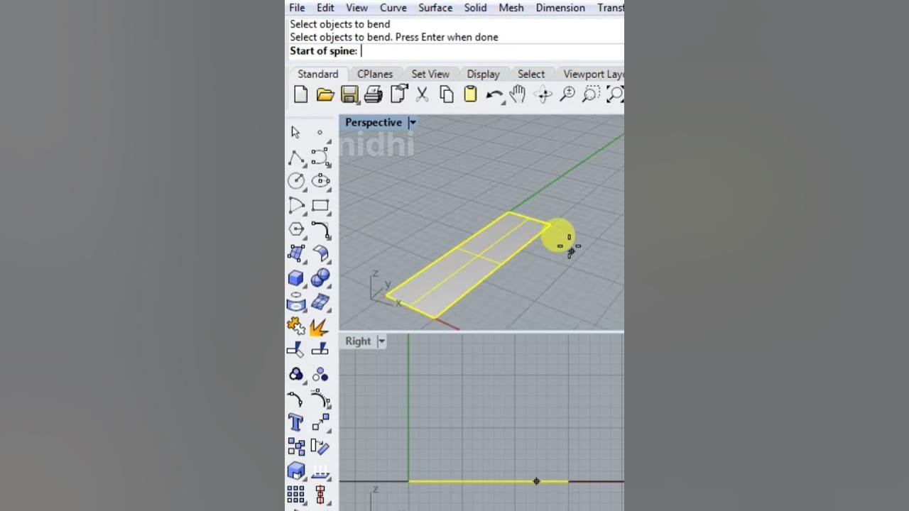 How to use the Bend command in Rhino #rhino - YouTube
