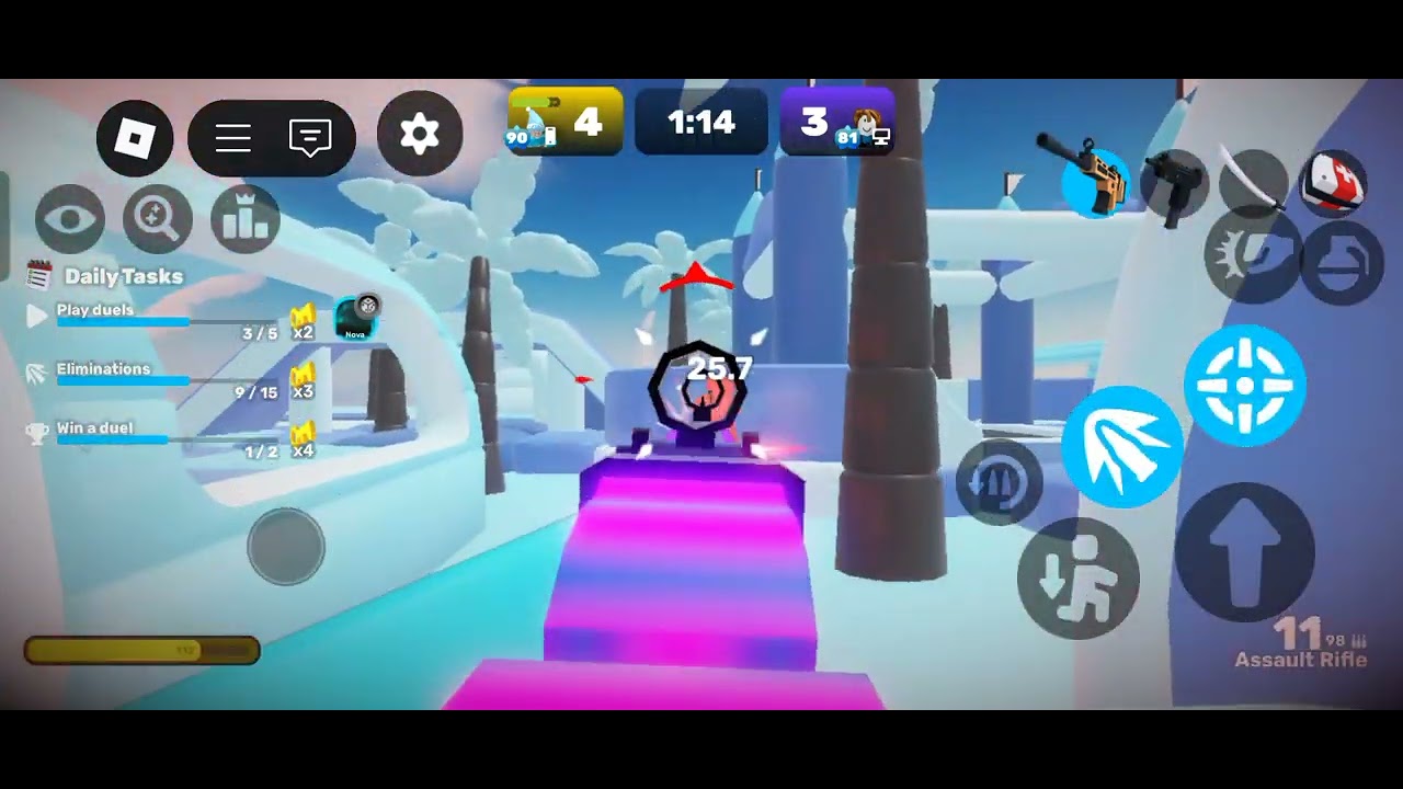 Playing roblox rivals without auto shoot - YouTube