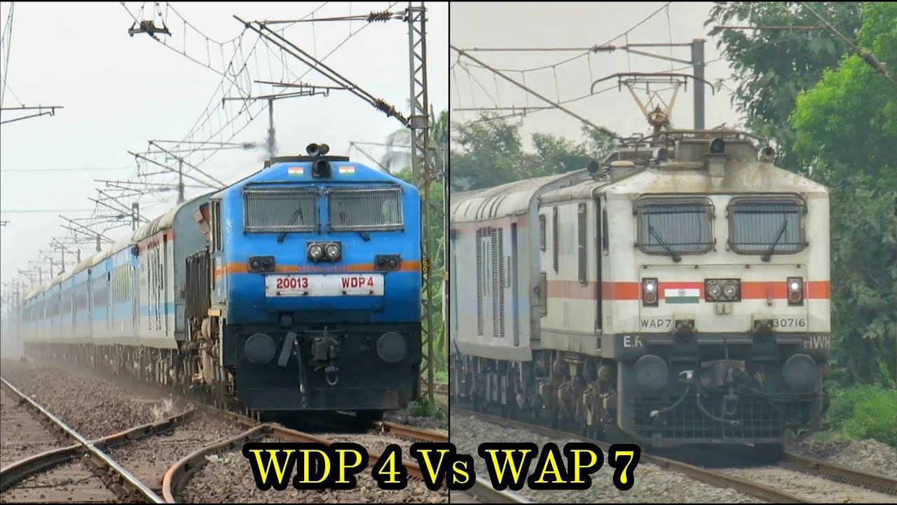 Blazing WDP 4 Vs Ripper WAP 7 | 130 KMPH NJP Shatabdi with EMD and ...