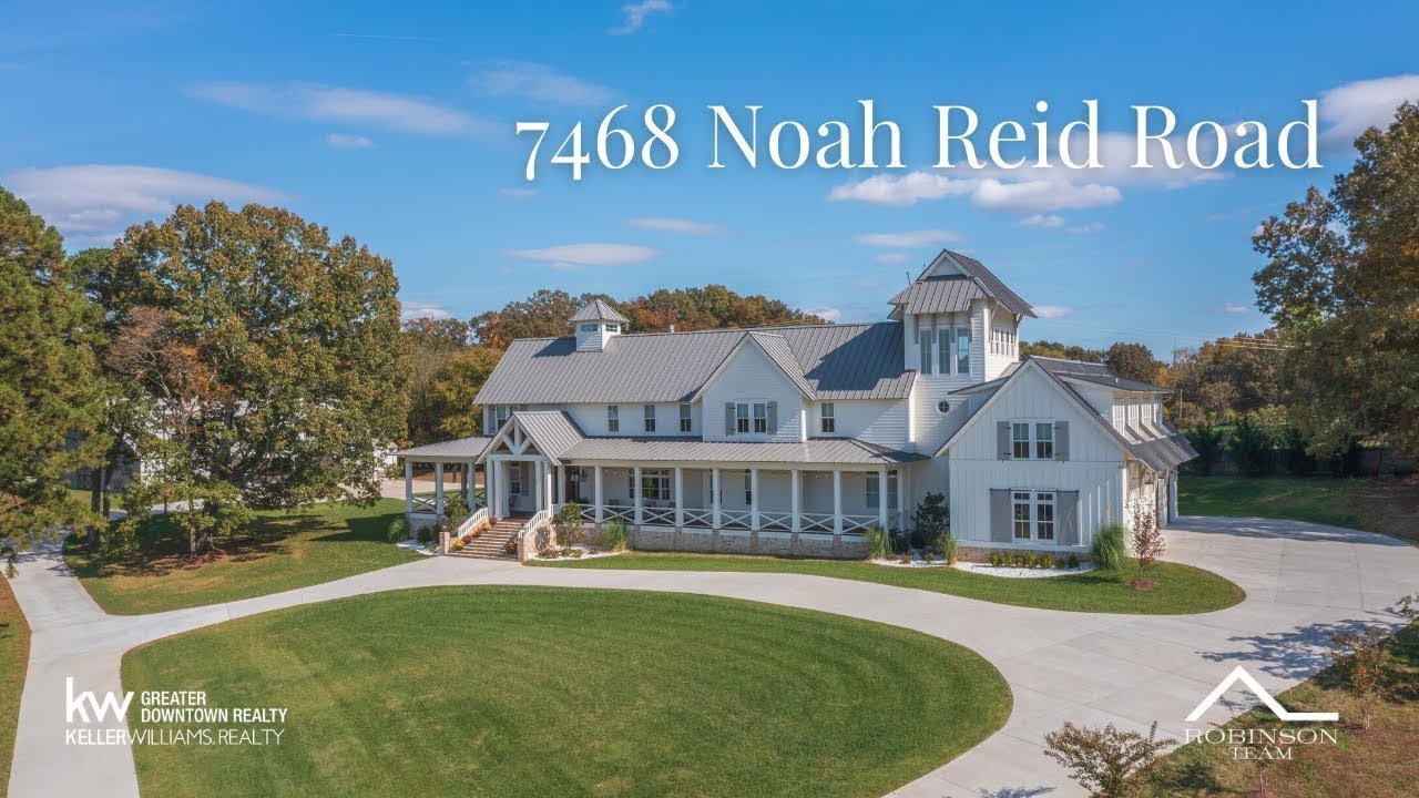 7468 Noah Reid Rd - Modern Custom Farmhouse with a Field House and ...