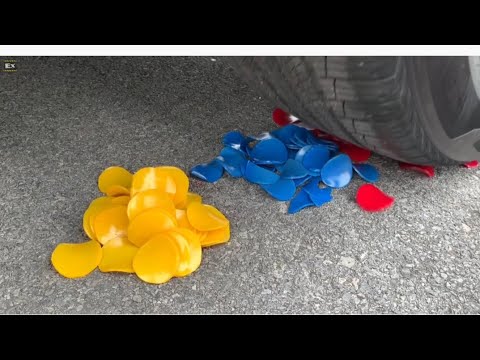 Crushing Crunchy & Soft Things by Car! - EXPERIMENT VS CAR - YouTube