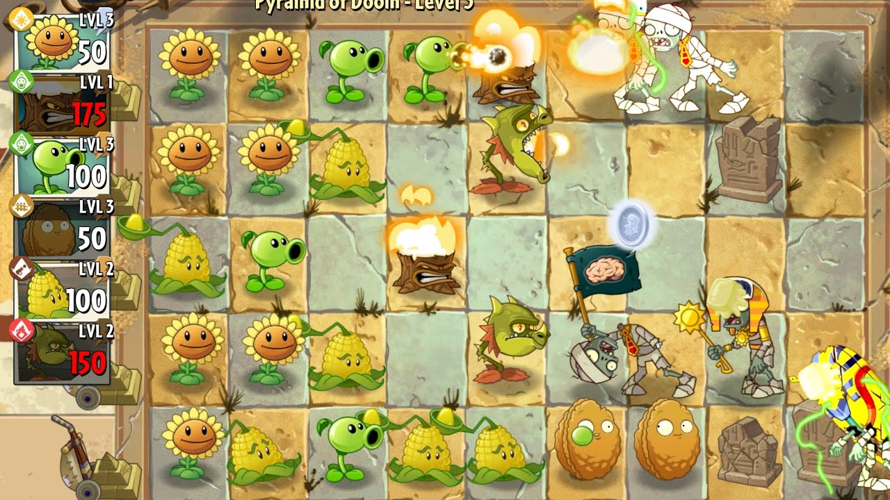 Plant vs zombies 2 gameplay 💫 ( multiple zombies attack ) - YouTube