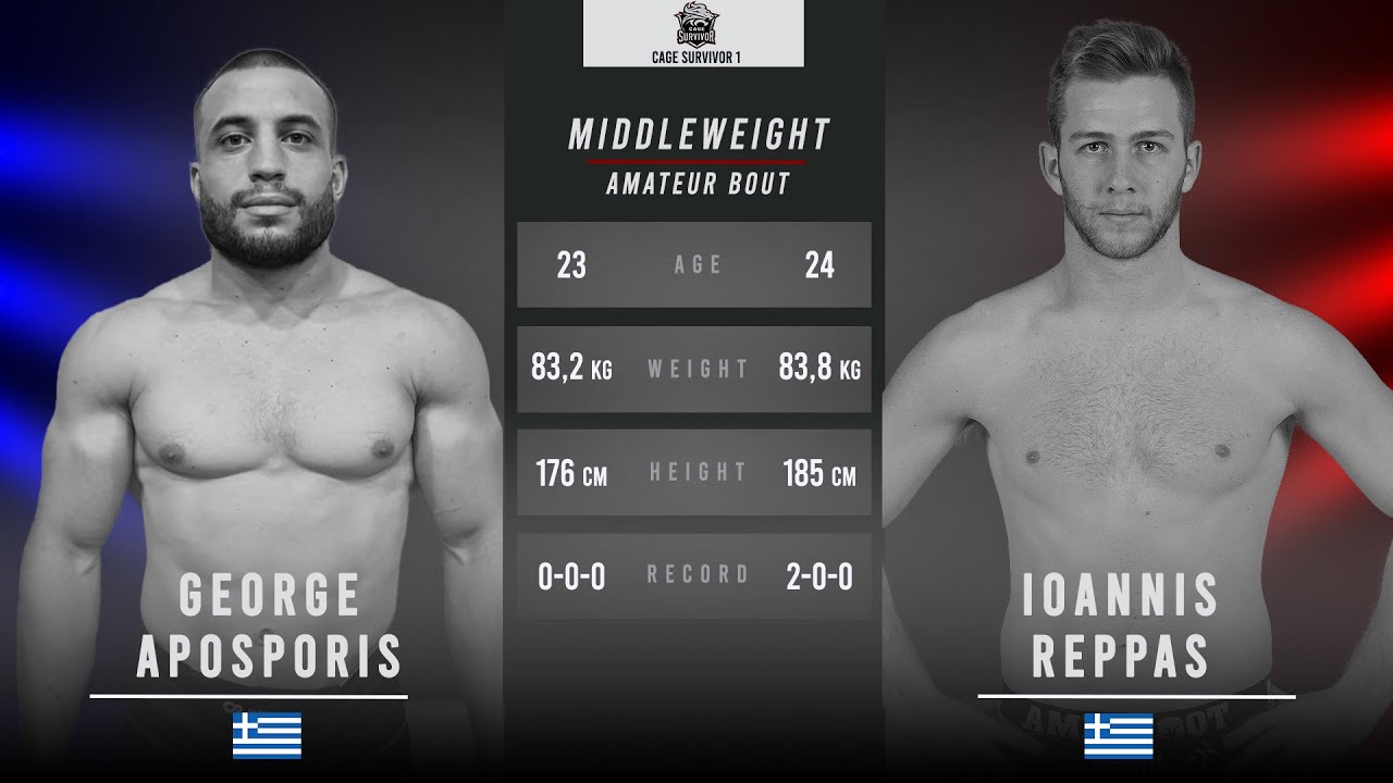 Cage Survivor 17: George Aposporis vs. Ioannis Reppas Full Fight - YouTube