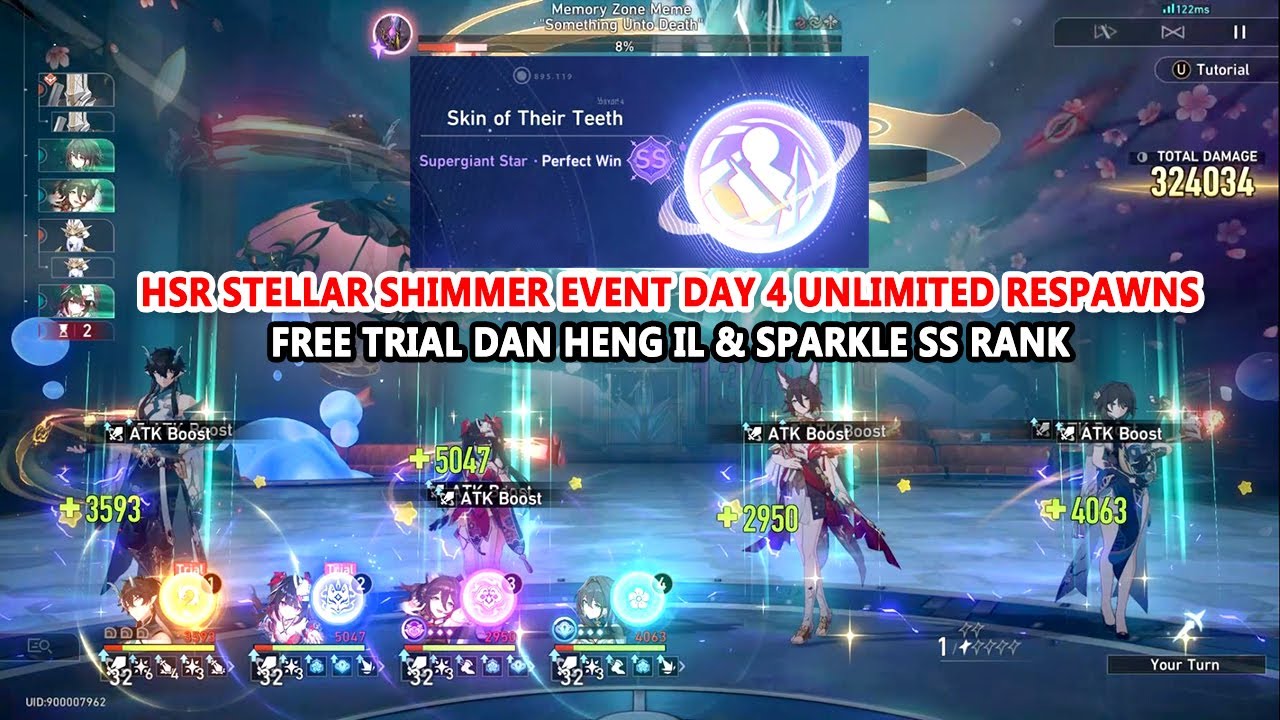 HSR Stellar Shimmer Event Day 4 Unlimited Respawns - Free Trial Dan ...