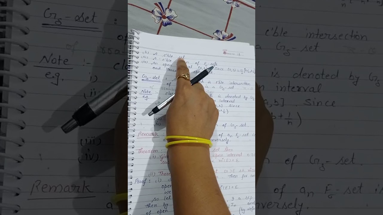 lect 8 definition of F Sigma and G delta set and related theorem ...