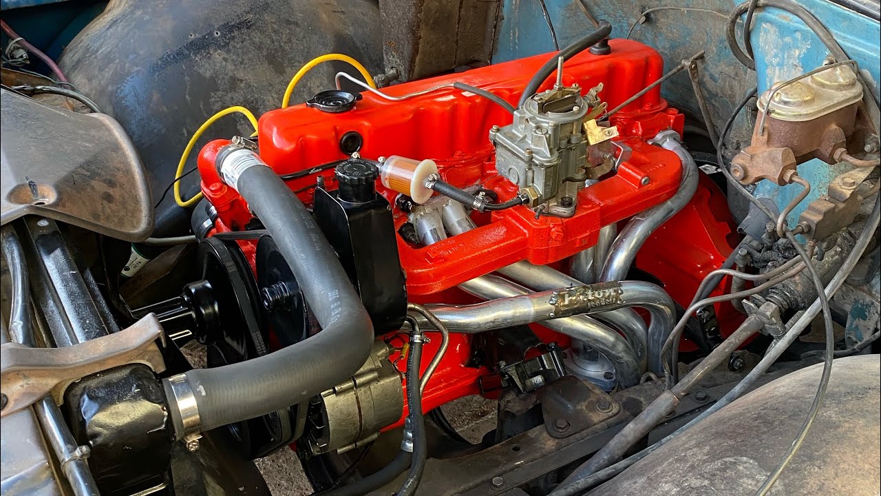 6L 250 Chevy Engine 🛻🛻🛻 #LaMalditaC10 #C10 #C10Trucks #PatinaTruck # ...