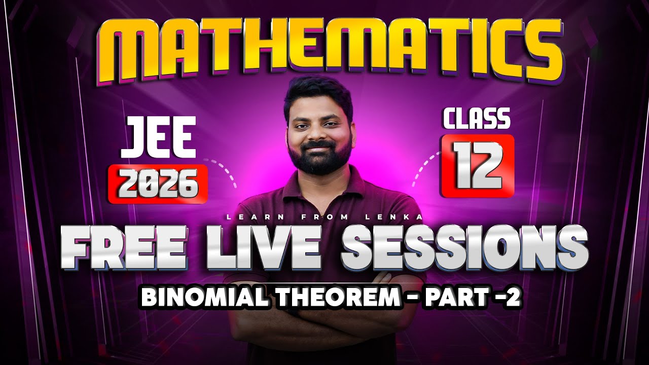 Target JEE-2026 , class 12- Binomial theorem - PART 2 - YouTube