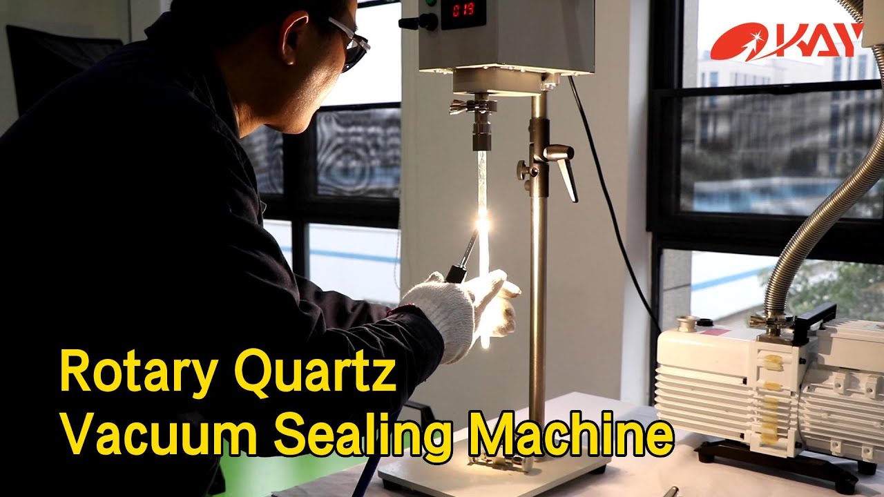 Glass Tube Rotary Quartz Vacuum Sealing Machine Vacuum Dynamic Sealing - YouTube
