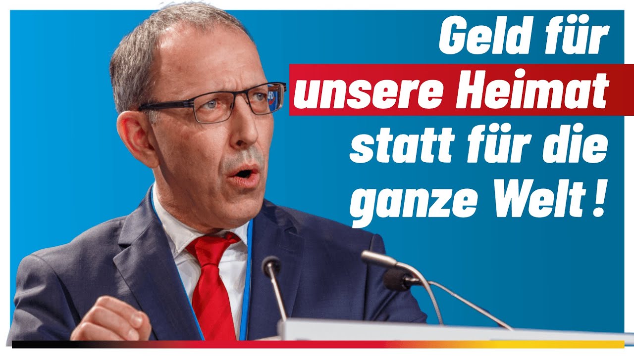 Geld für unsere Heimat statt für die ganze Welt! Jörg Urban AfD - YouTube