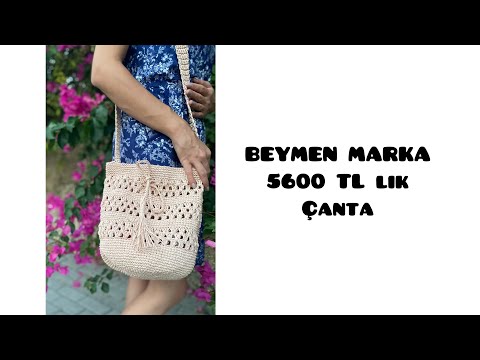 Beymen'de 5600 tl olan çantanın yapımı / Kağıt ip çanta nasıl örülür ? /Beymen marka çanta