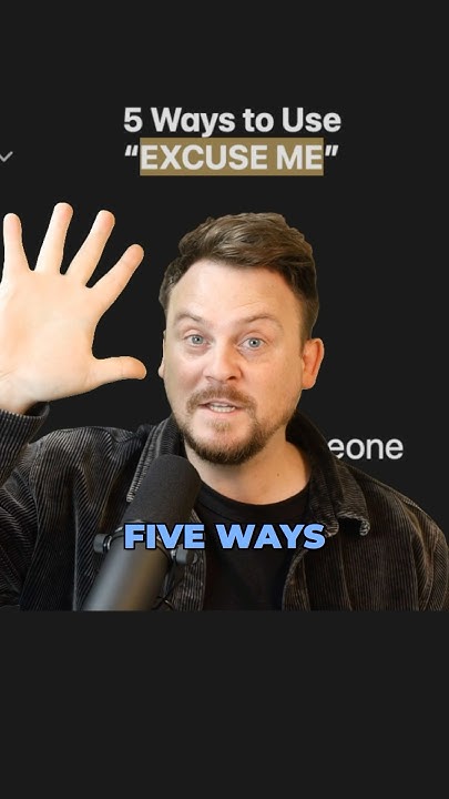 5 Ways Native English Speakers Use “Excuse me” #americanenglish #englishlanguage #esl # ...