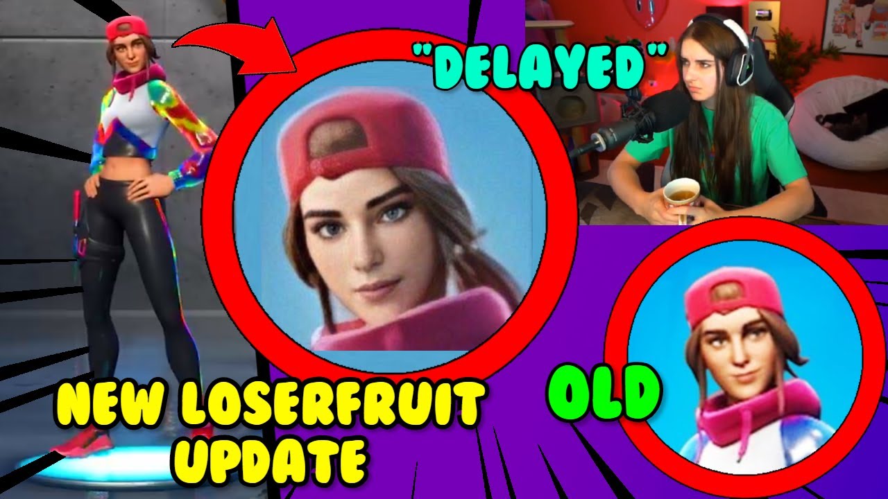 NEW LOSERFRUIT SKIN UPDATE in Fortnite - FACE CHANGED + SKIN DELAYED ...
