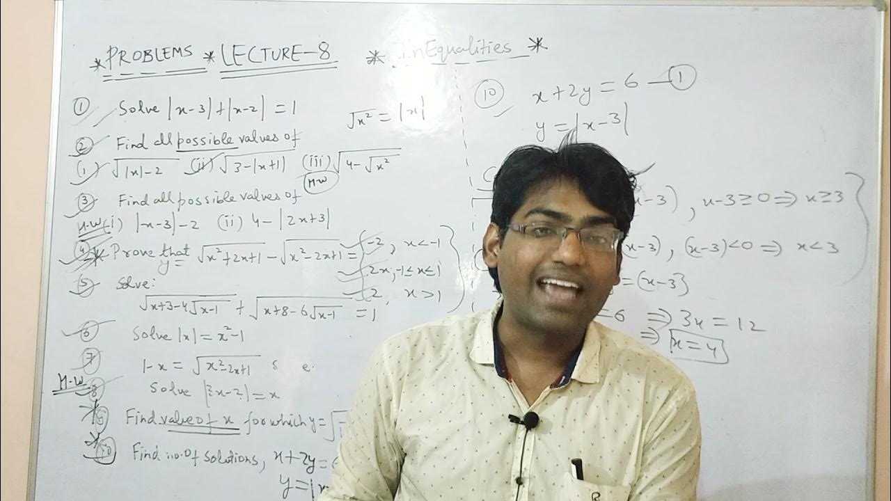 LECTURE -8 SOLVING IRRATIONAL EQUATIONS AND EQUATIONS INVOLVING MODULUS ...