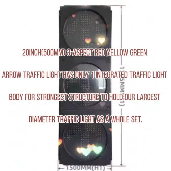 20INCH(500MM) 3-ASPECT RYG ARROW TRAFFIC LIGHT FACTORY - YouTube