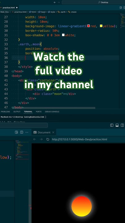 The solar system in html and css #html #css #web - YouTube