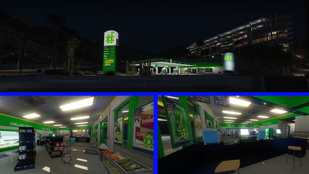 [MLO] Lore Friendly Gas Station Pacific Bluffs GTA V | FIVEM - YouTube