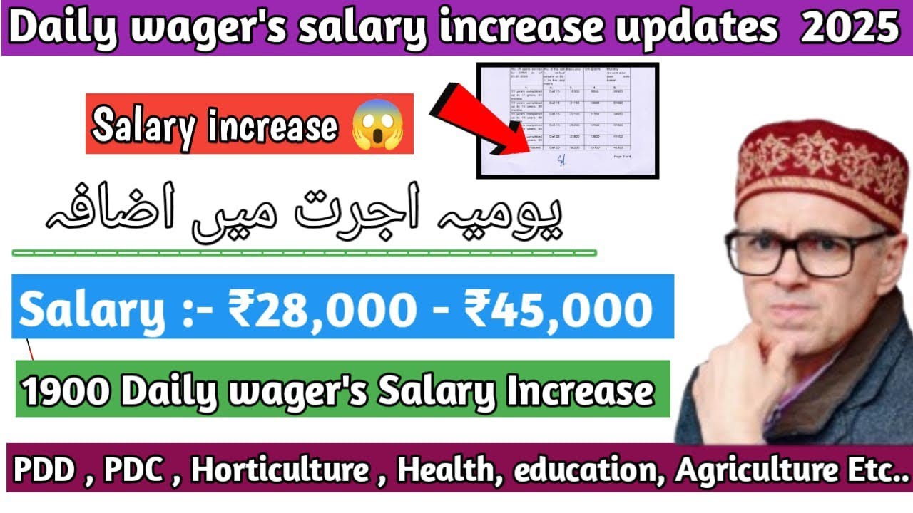 Daily wager's salary increase 2025 || Daily wager's minimum wages acts ...