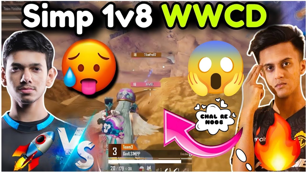 SIMPP END ZONE UNBELIEVABLE 1V8 CLUTCH ☠️🔥 BEST CLUTCH WWCD 🤫 GODLIKE 💛 ...