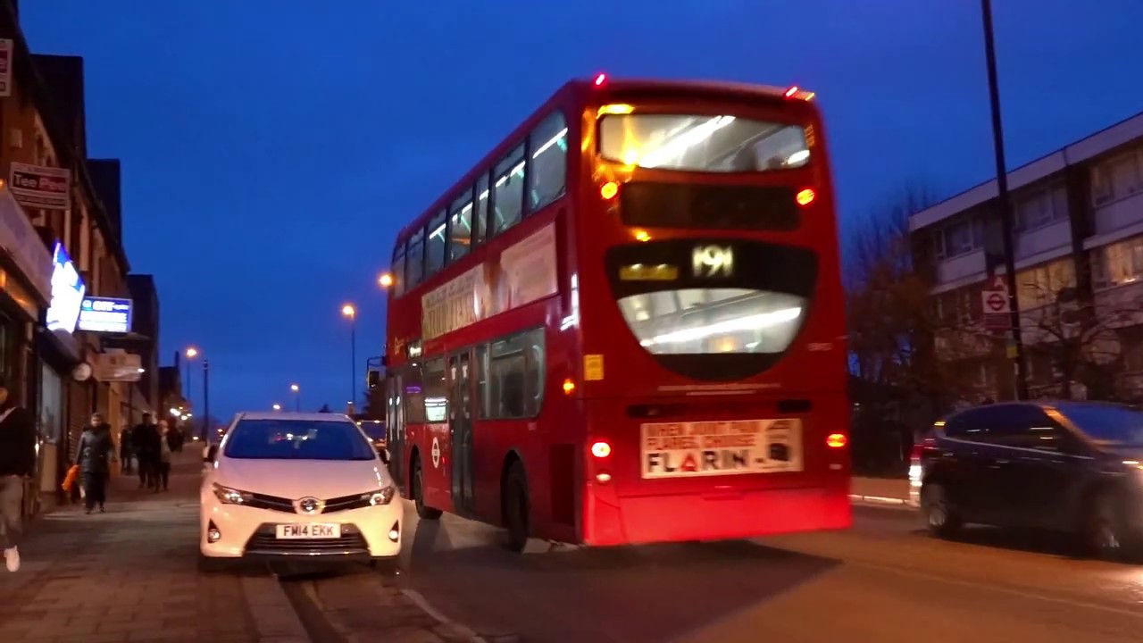 London Buses after dark at Enfield Bus garage 21st January 2019 - YouTube