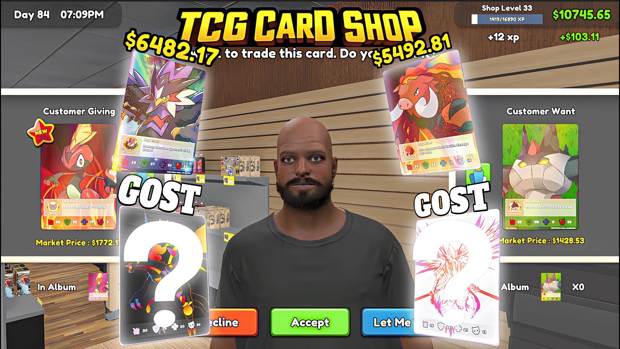 I HAVE GOST CARD'S IN TCG CARD SHOP SIMULATOR - YouTube