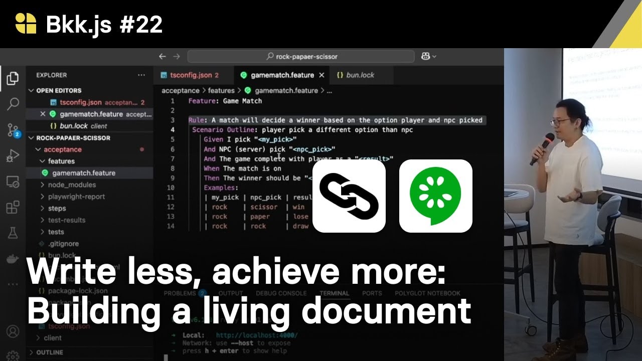 Write Less, Achieve More: How to build a living document with Cucumber JS and PACT by Supat ...