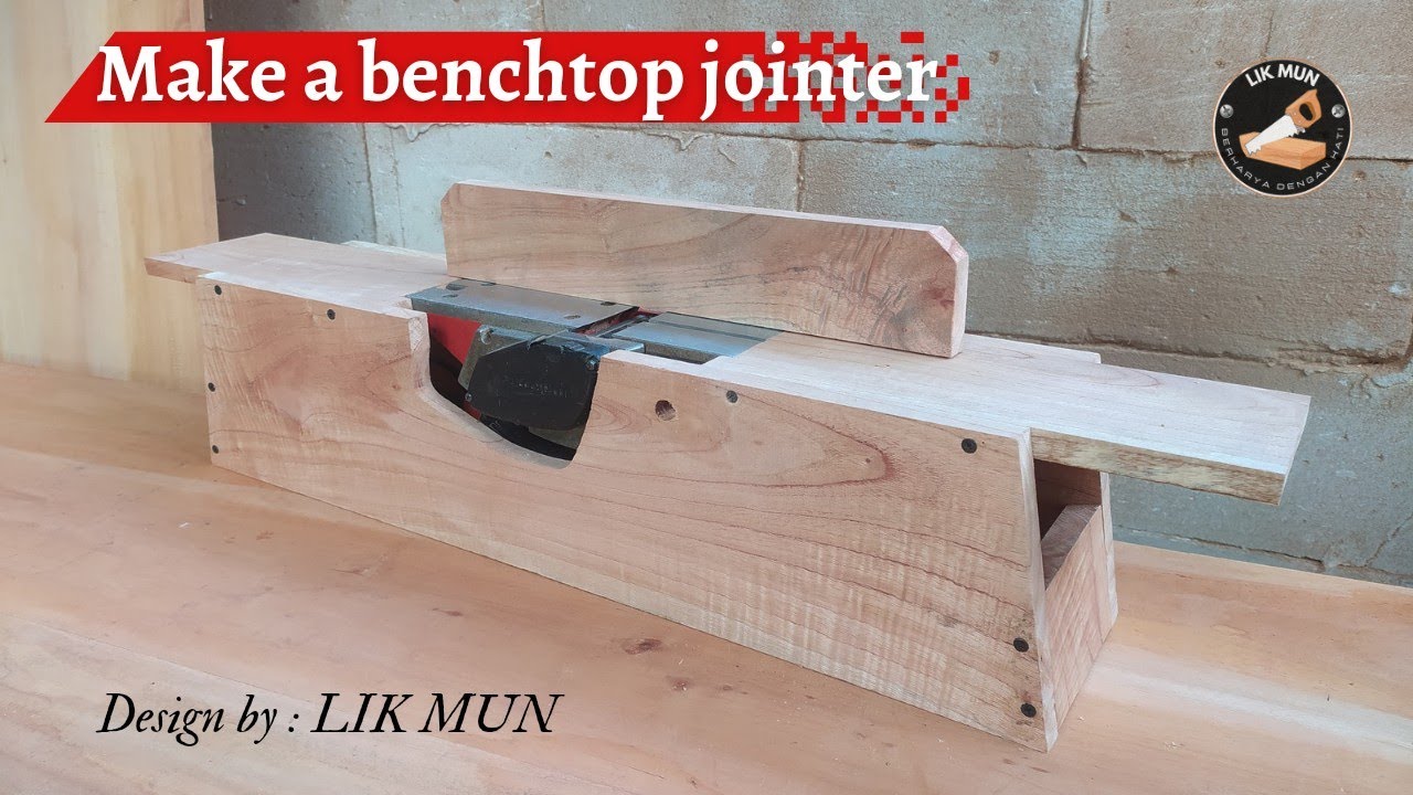 Membuat dudukan jointer mesin ketam | make a benchtop jointer - YouTube