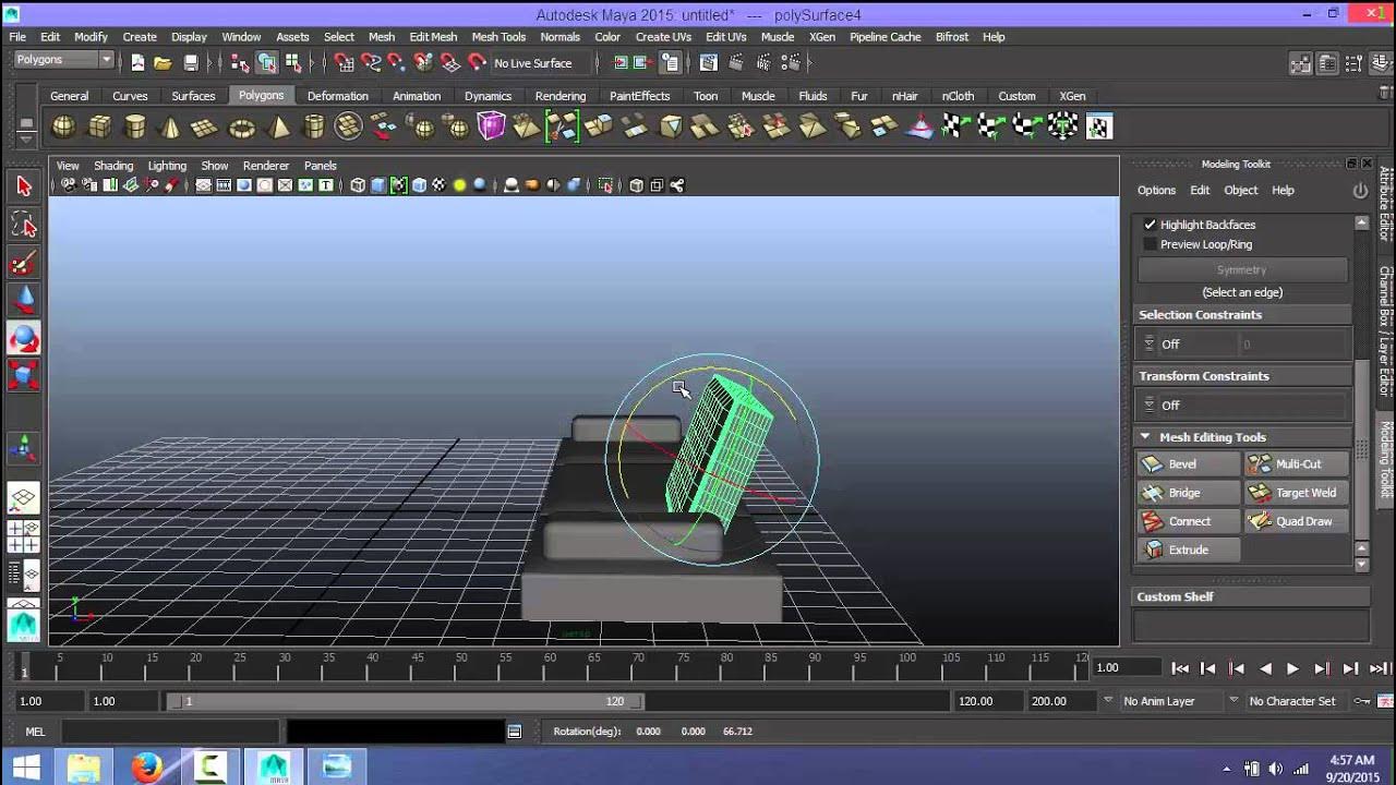 Tutorial Autodesk Maya 2015 Modelling sofa Part1 - YouTube