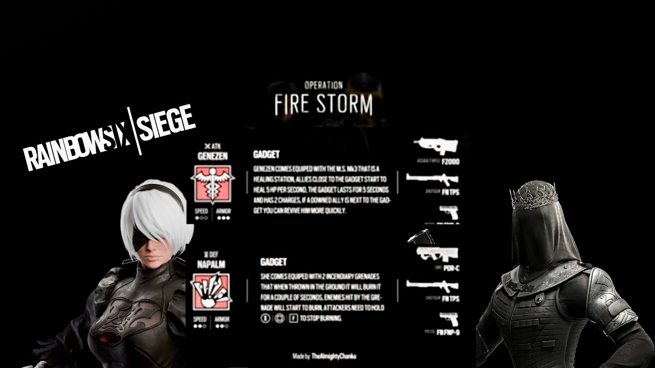 Rainbow Six Siege New Operators Genezen & Napalm Revealed in Leaked ...