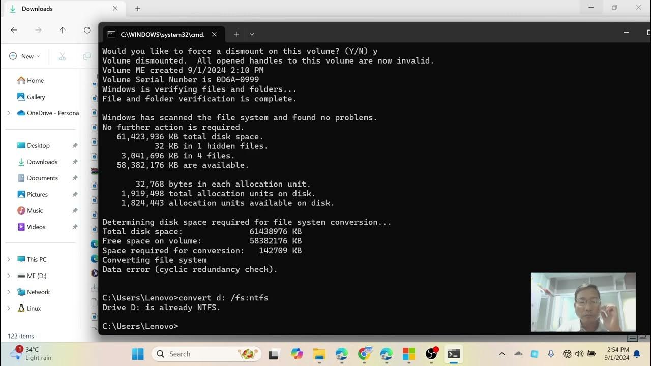 Converting FAT32 to NTFS - YouTube