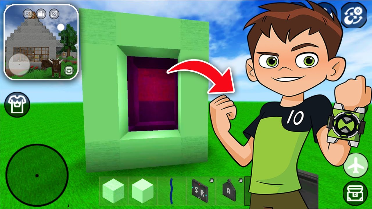 How to Make PORTAL to BEN-10 in MINI BLOCK CRAFT - YouTube