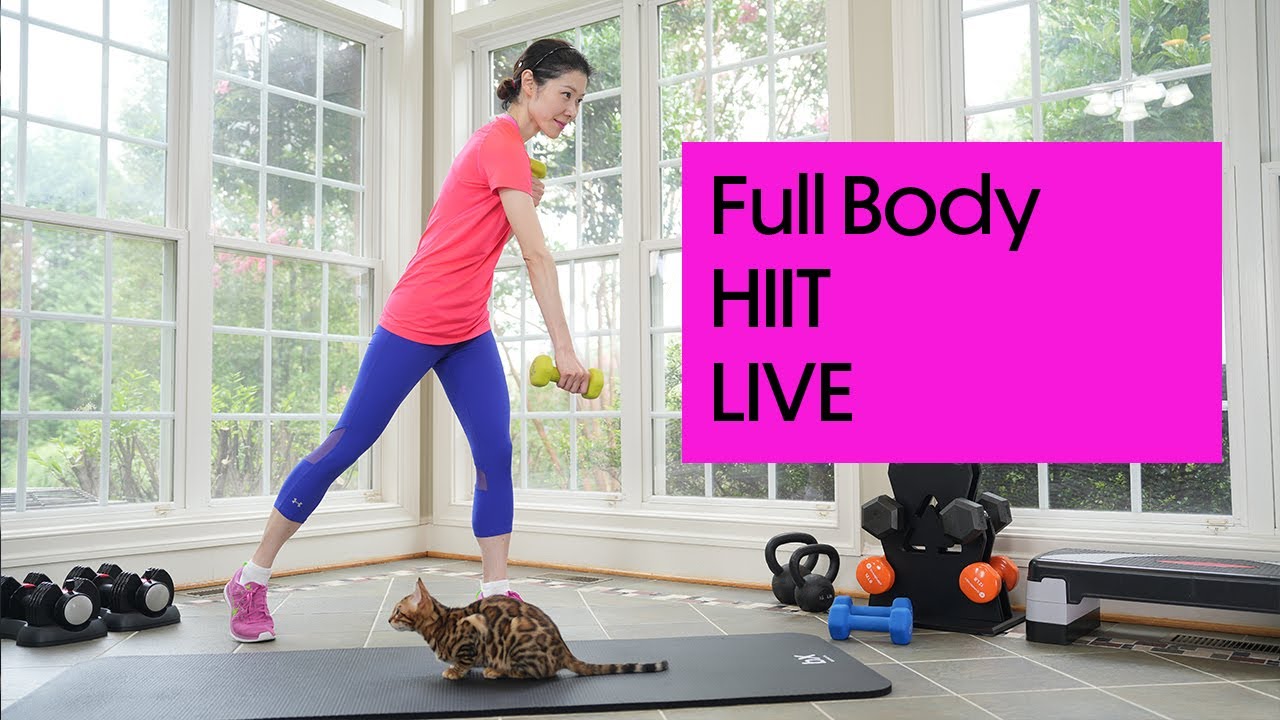 IntervalUp LIVE Workout! 60 Minute HIIT Cardio Strength Workout with ...