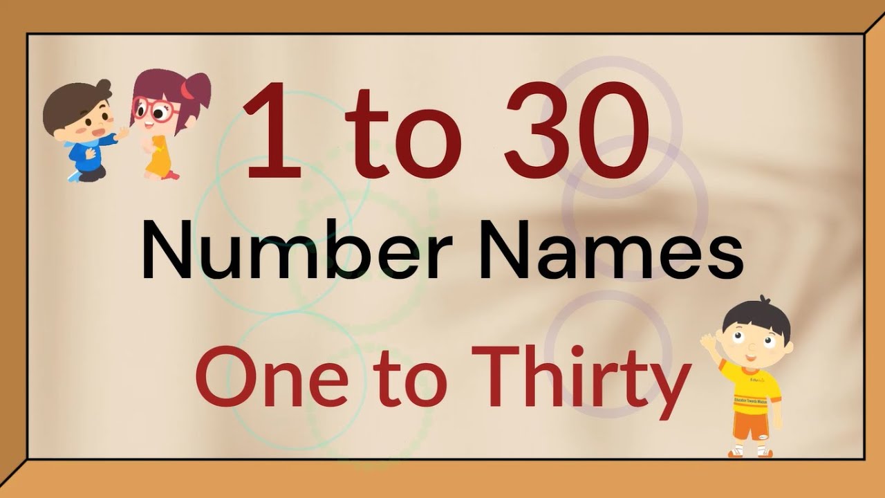 Counting 1 to 30 with Spelling | 123 Numbers | One two three | 1 to 30 ...