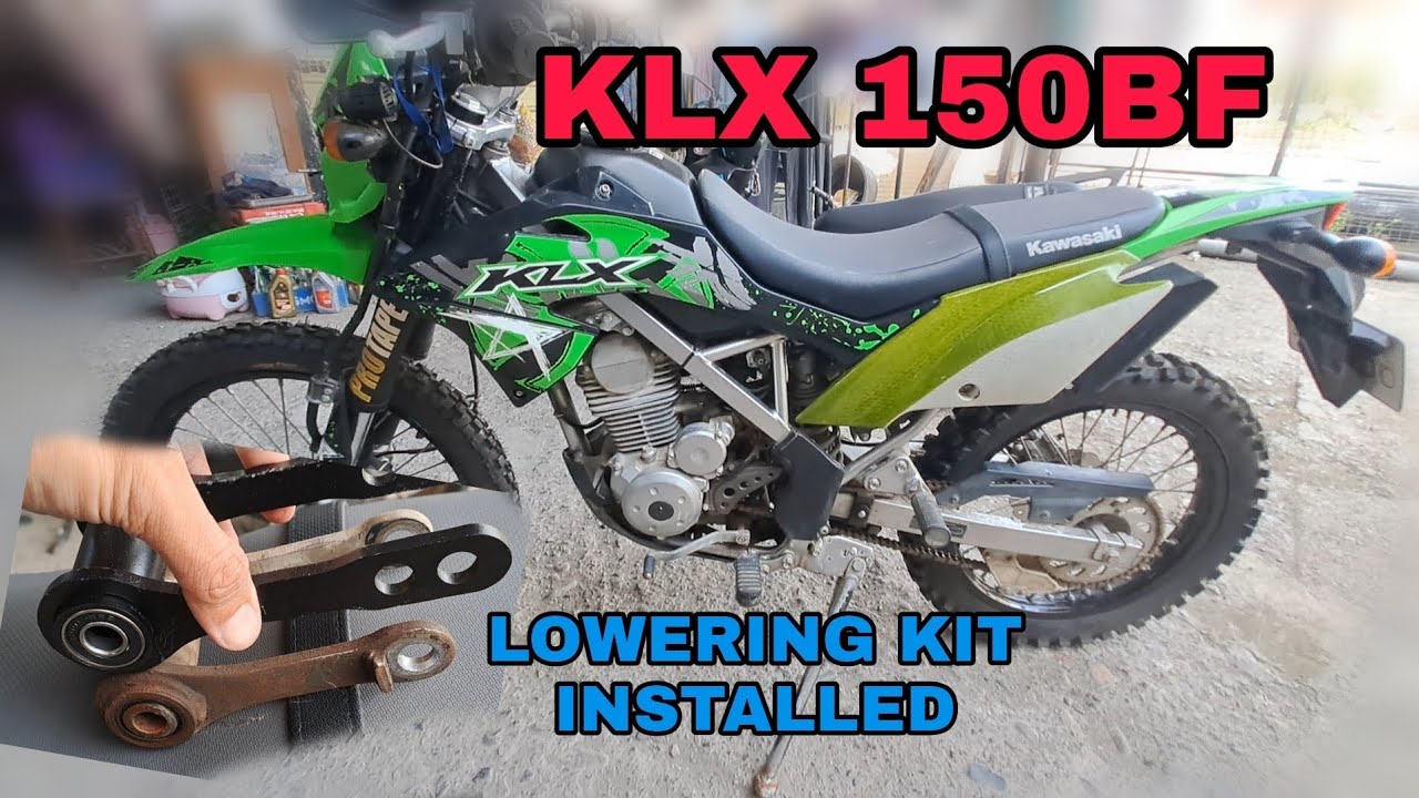 KLX 150 Lowering kit installed | RR731 MOTO ONLINE SHOP - YouTube