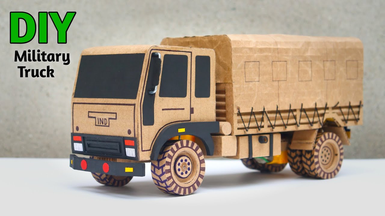 How To Make A Military Truck | Homemade Military Truck From Cardboard ...