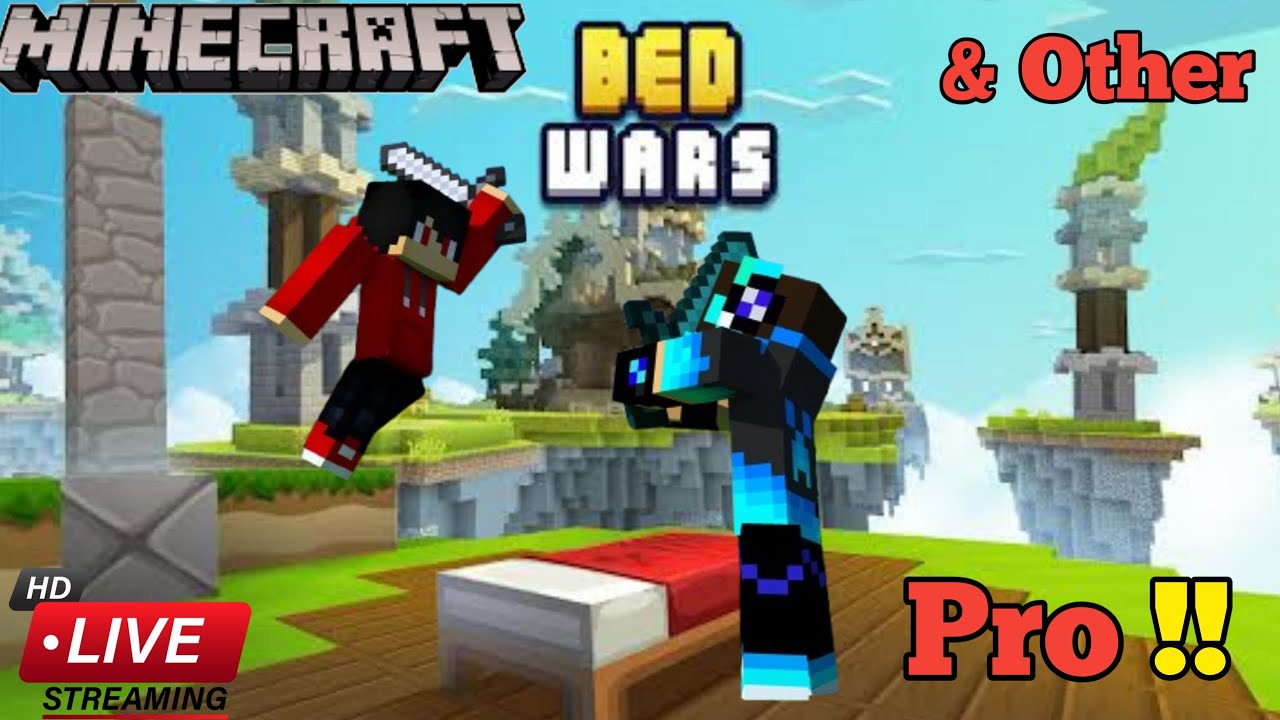 Minecraft Bedwars With Pro Minecrafters||#minecraft #live - YouTube