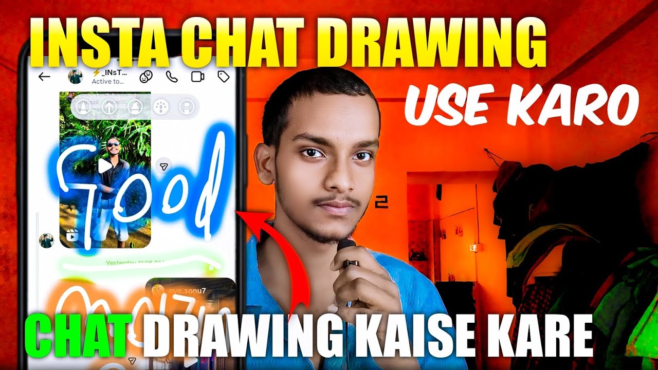 Instagram Chat Me Draw Kaise Kare | HowTo Draw in Instagram Chat ...