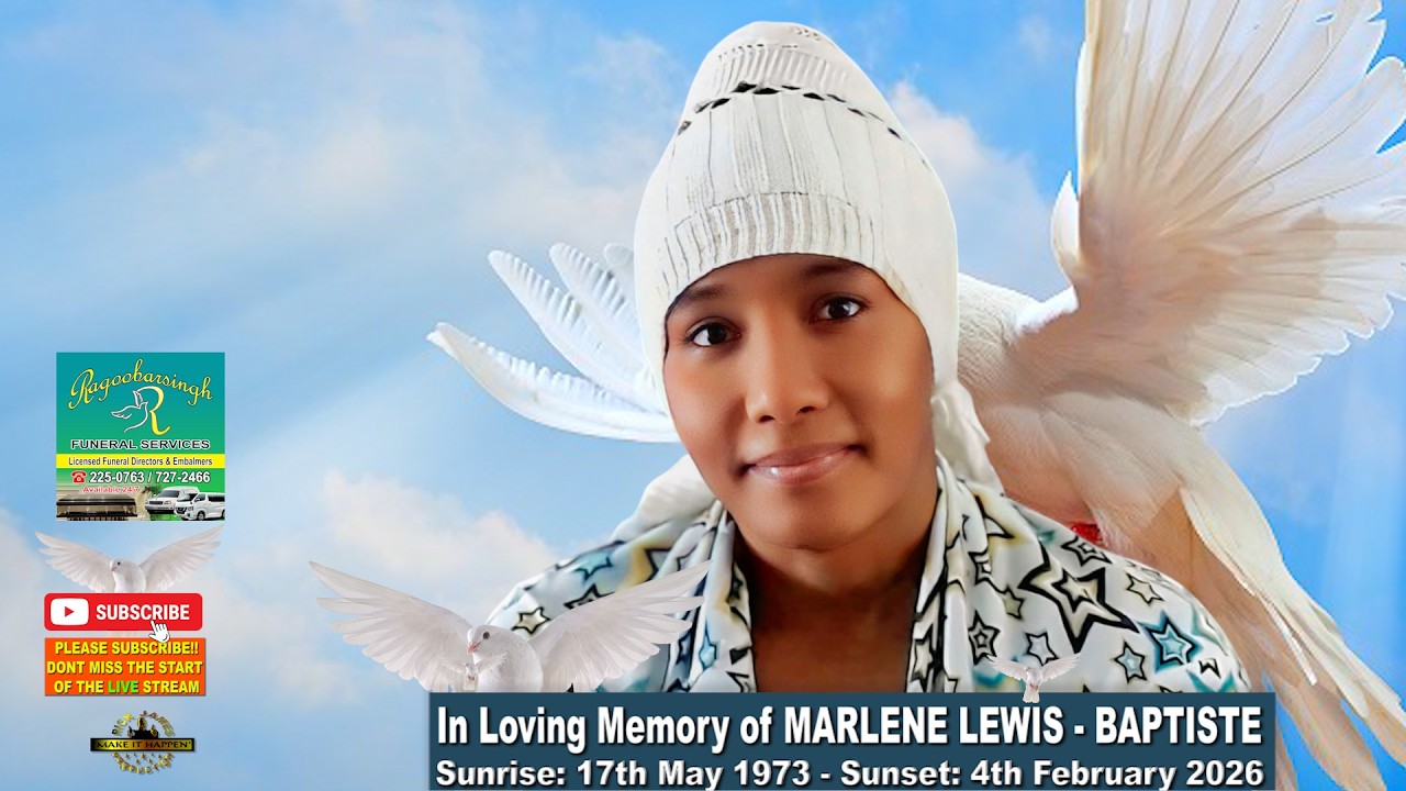 The Funeral Service of MARLENE LEWIS - BAPTISTE - YouTube