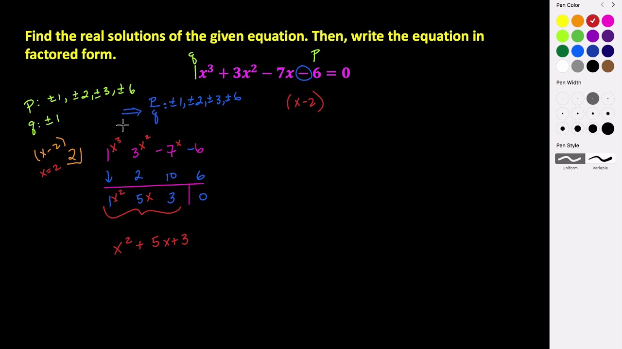 Finding Irrational Solutions of a Polynomial Equation - YouTube