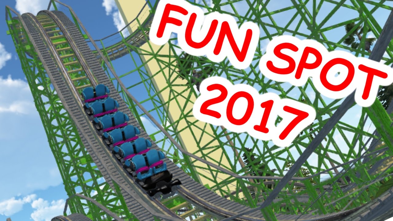 Looping Thunder (NoLimits 2) ||| Fun Spot America 2017 Wooden Inverting ...